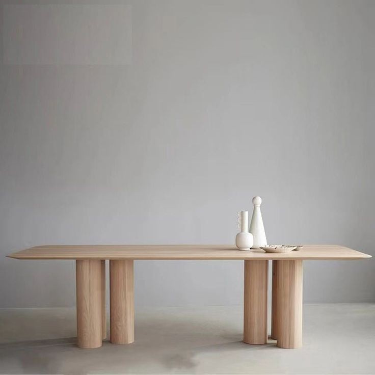Province Dining Table With Triple Column Base - Efreshli
