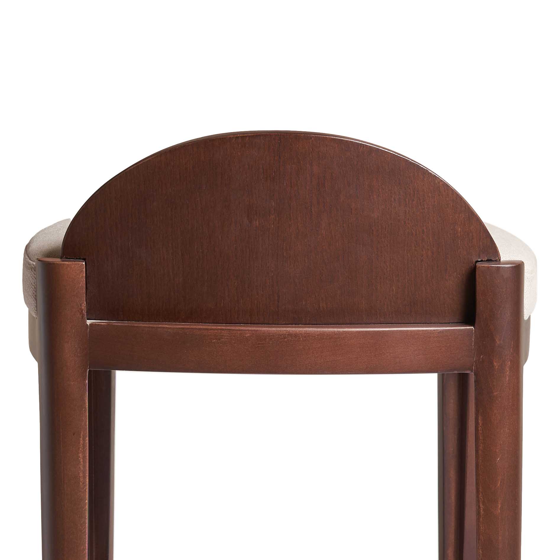 Pigeon Upholstered Bar Stool With Wooden Base and Back - Efreshli