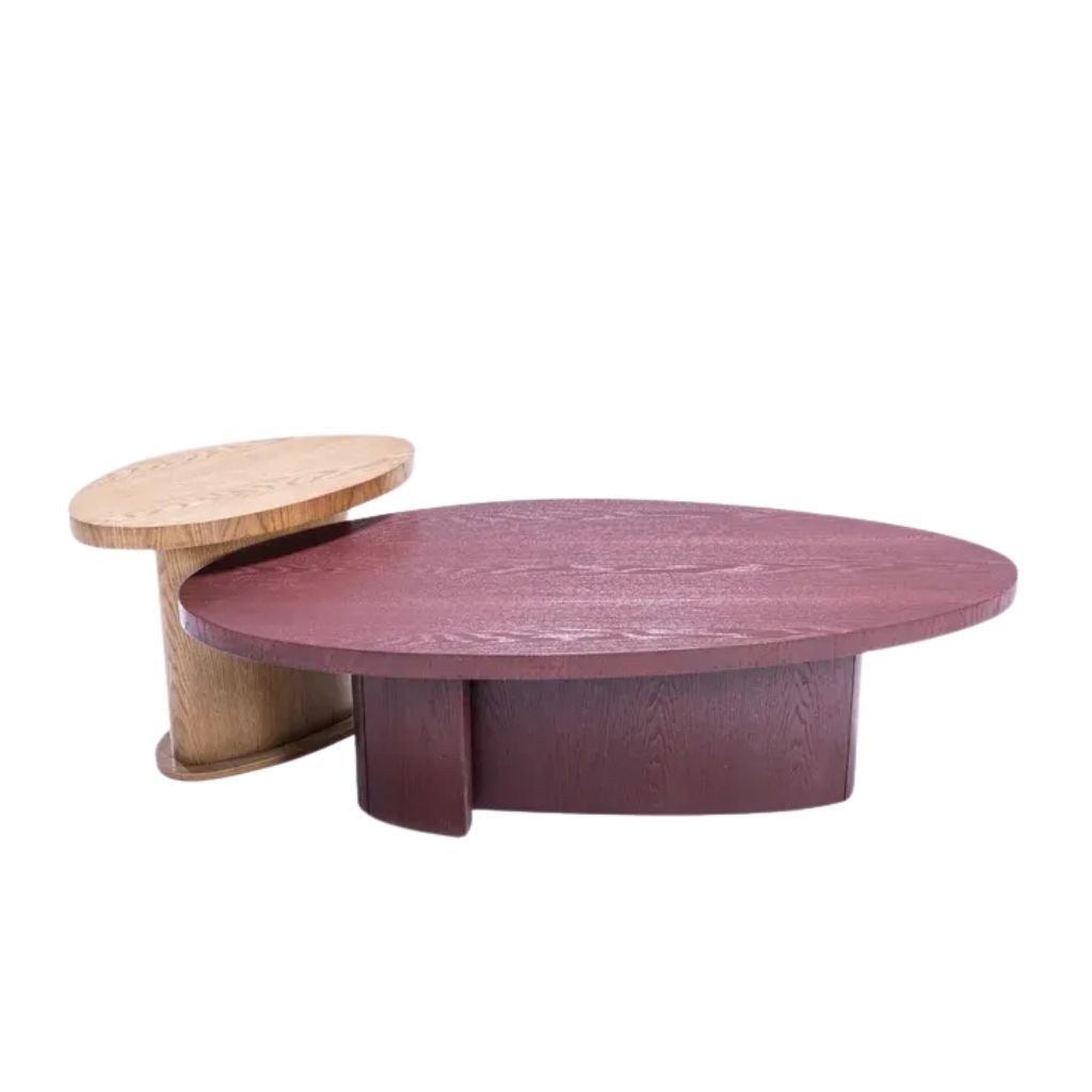 Ruby Coffee Table – Sculptural Beech & Oak Veneer Design - Efreshli