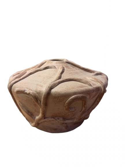 Efreshli | Lelya Pottery Vase – Beige Minimal Ceramic Décor