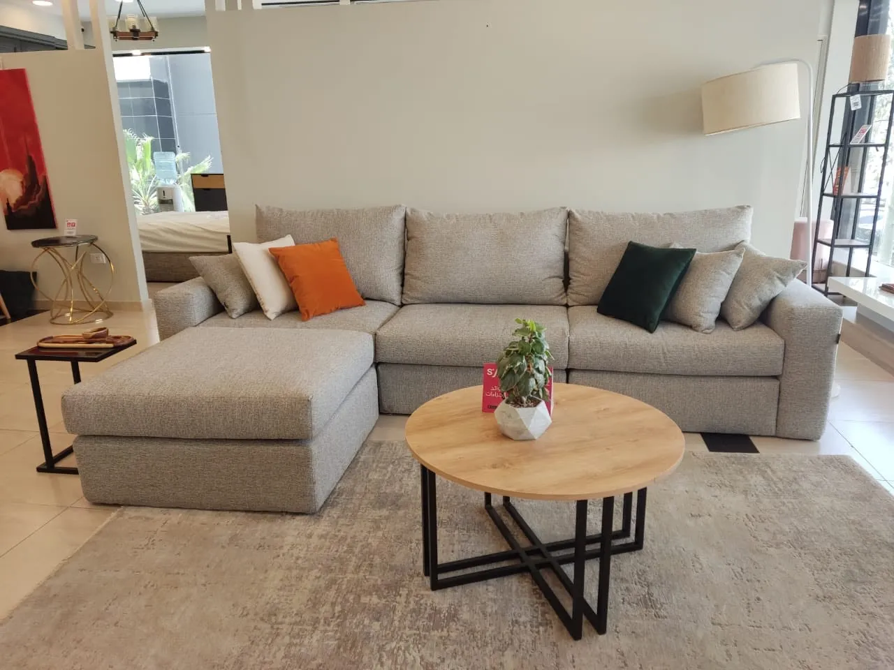 Sandra Corner L-Shape Sofa | Linen Modern Sofa - Efreshli