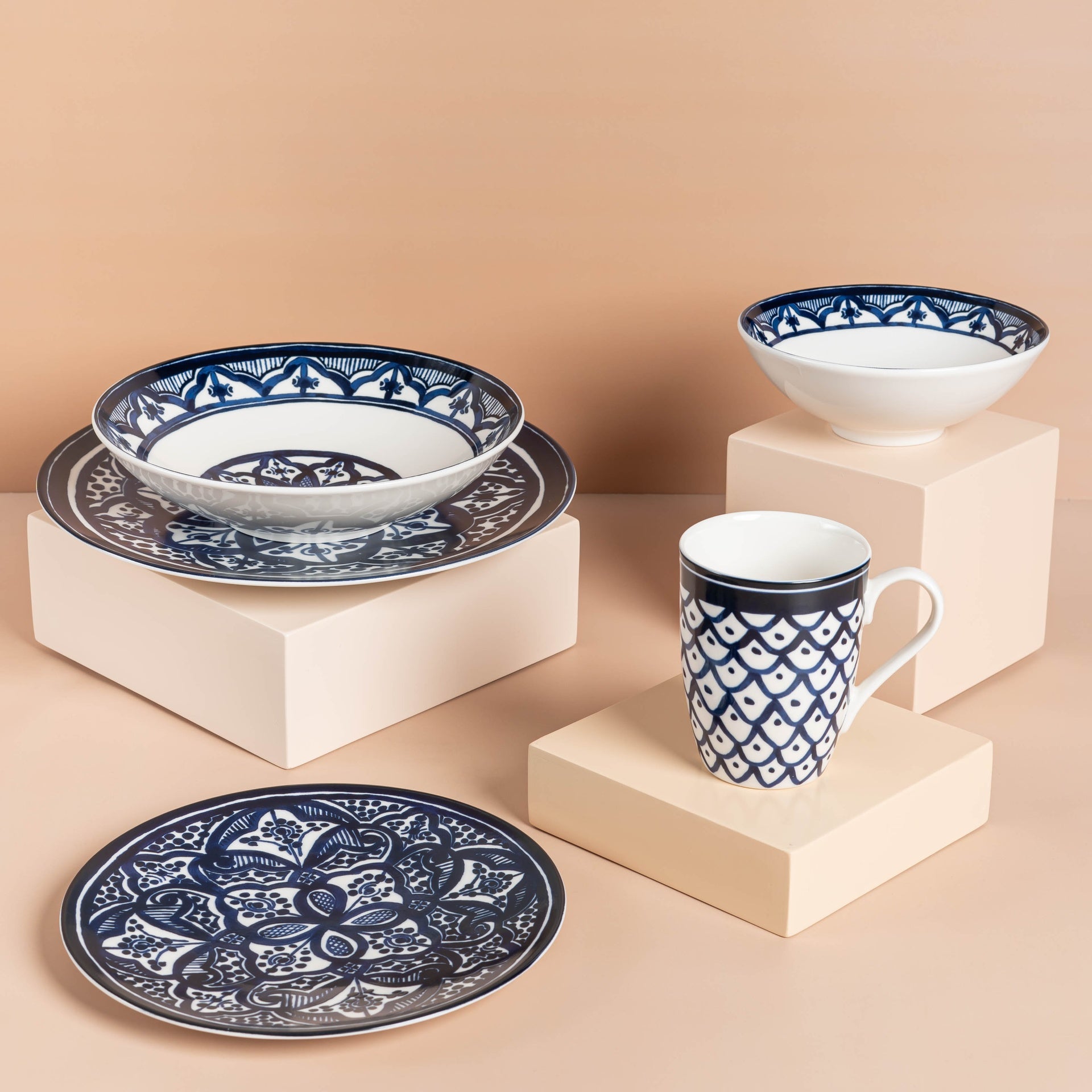 Royal Blue Dinner Set - Efreshli