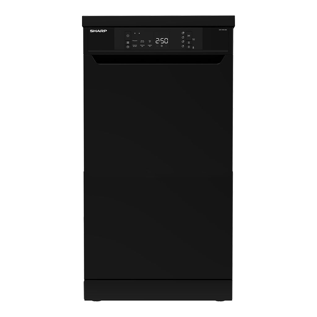 SHARP Digital Slim Dishwasher, 10 Place Settings, 6 Programs, 45 cm ...