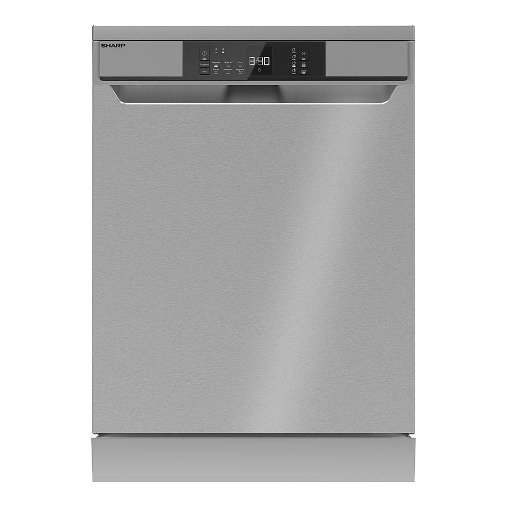 SHARP Digital Dishwasher, 13 Place Settings, 8 Programs, Stainless ...