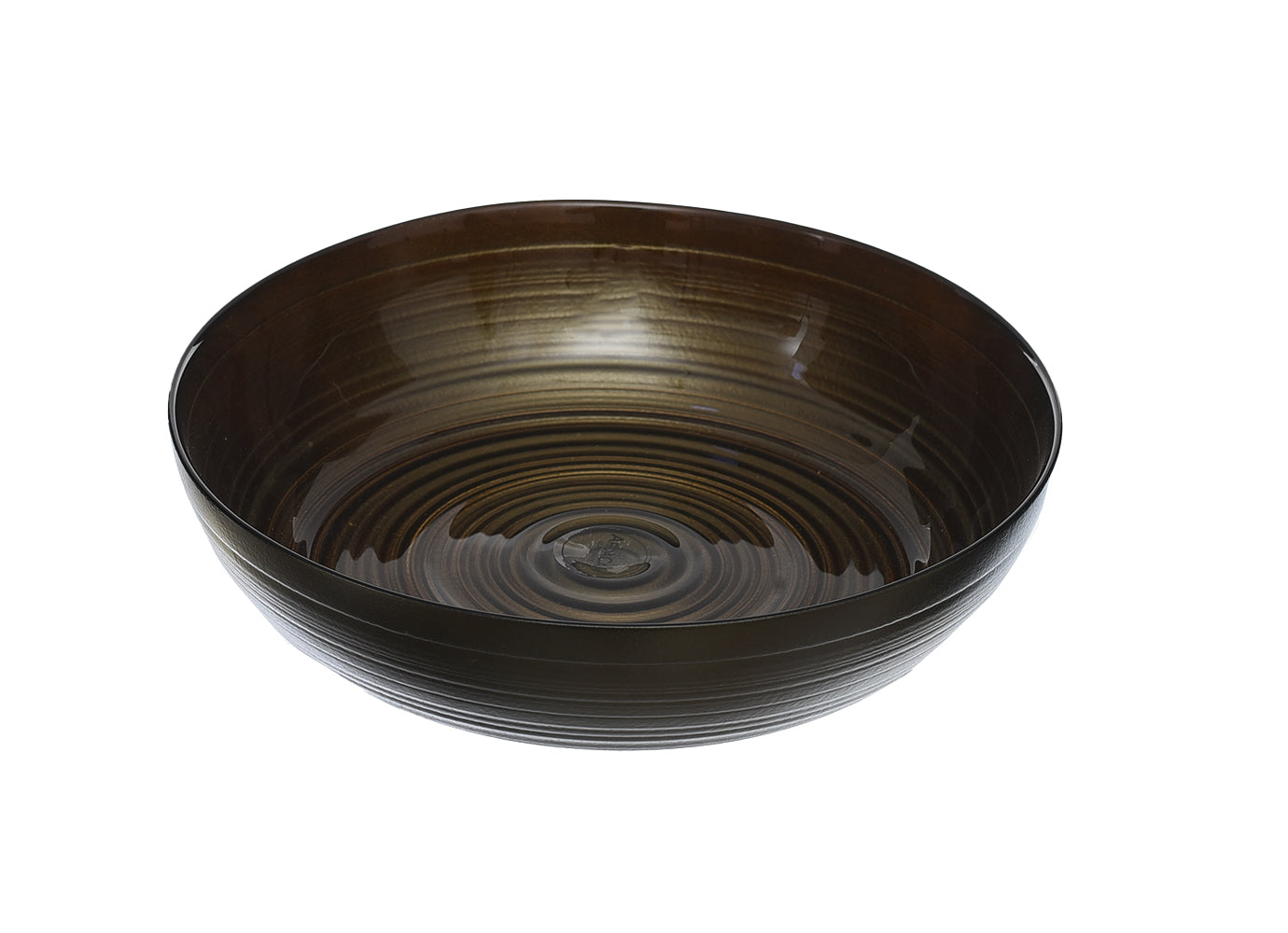 Efreshli | ArdaCam Oslo Serving Bowl | Metallic Green Glass