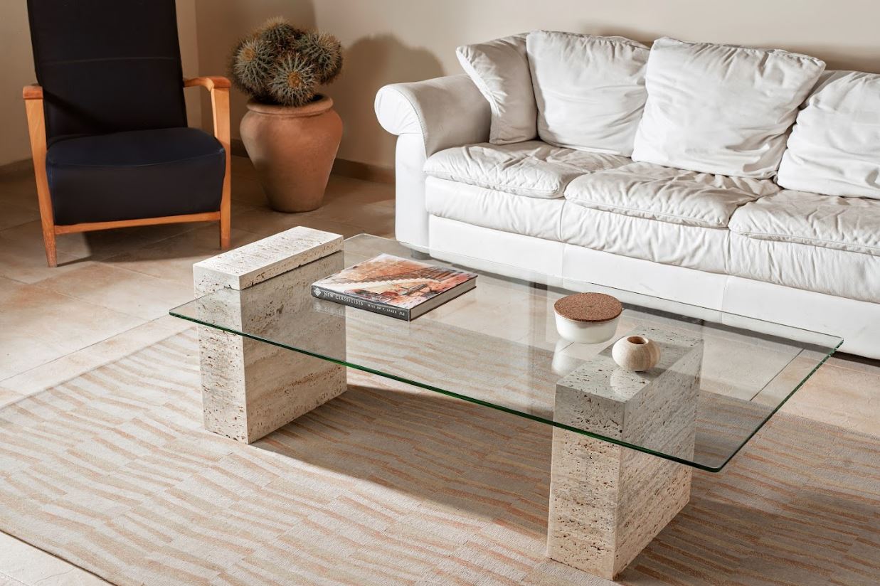 Travertine Marble Coffee Table - Efreshli