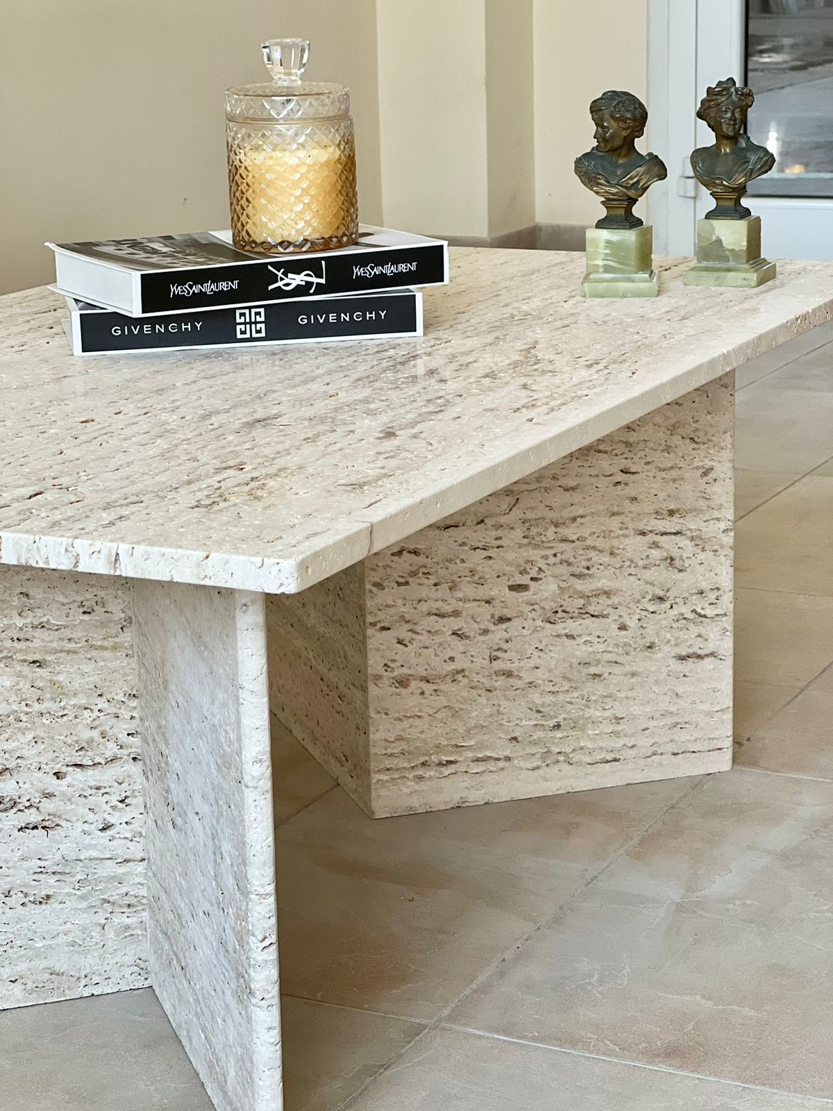Marble Table V Base - Rectangular Shape - Efreshli
