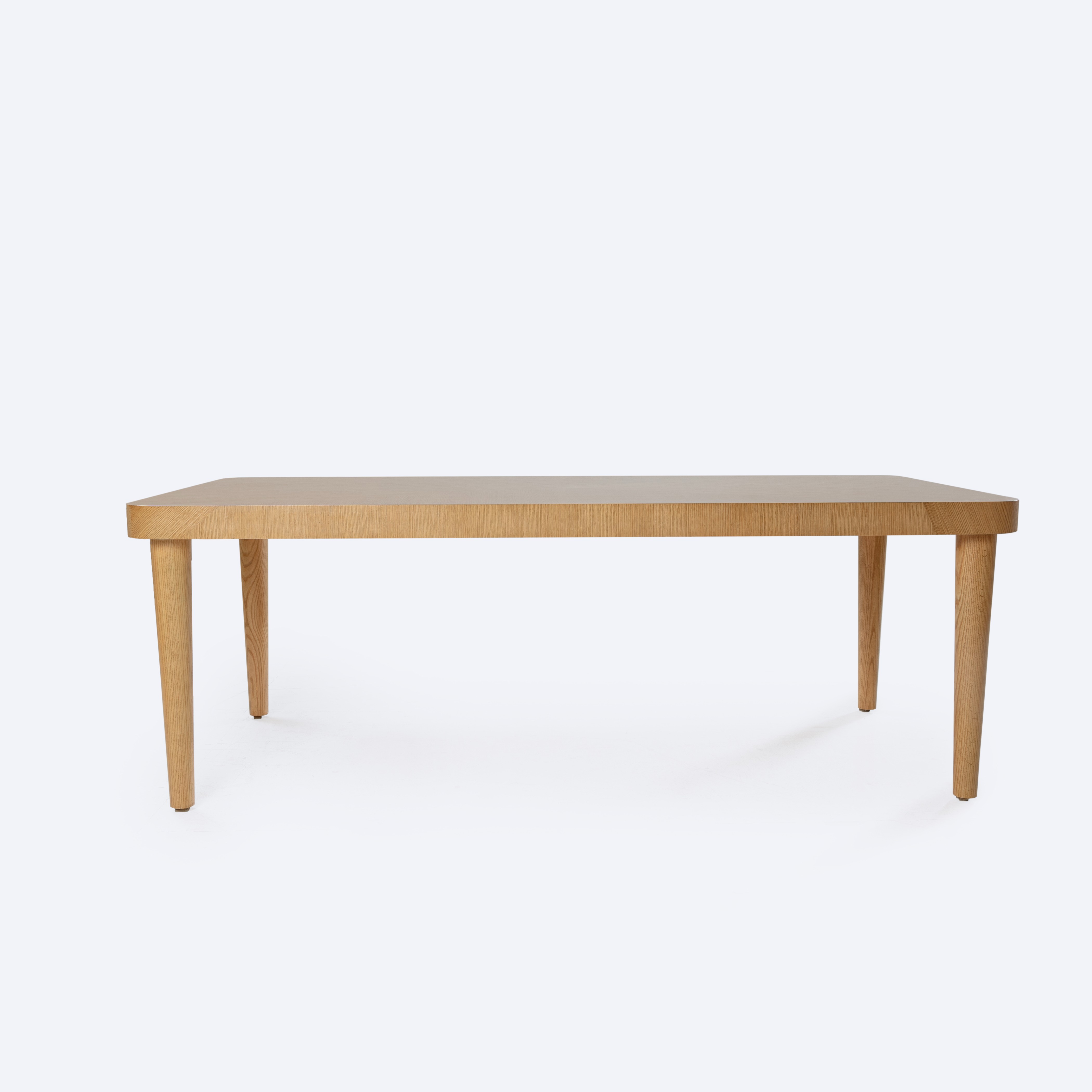 Mersal Beech Wood Dining Table with Oak Veneer Finish - Efreshli