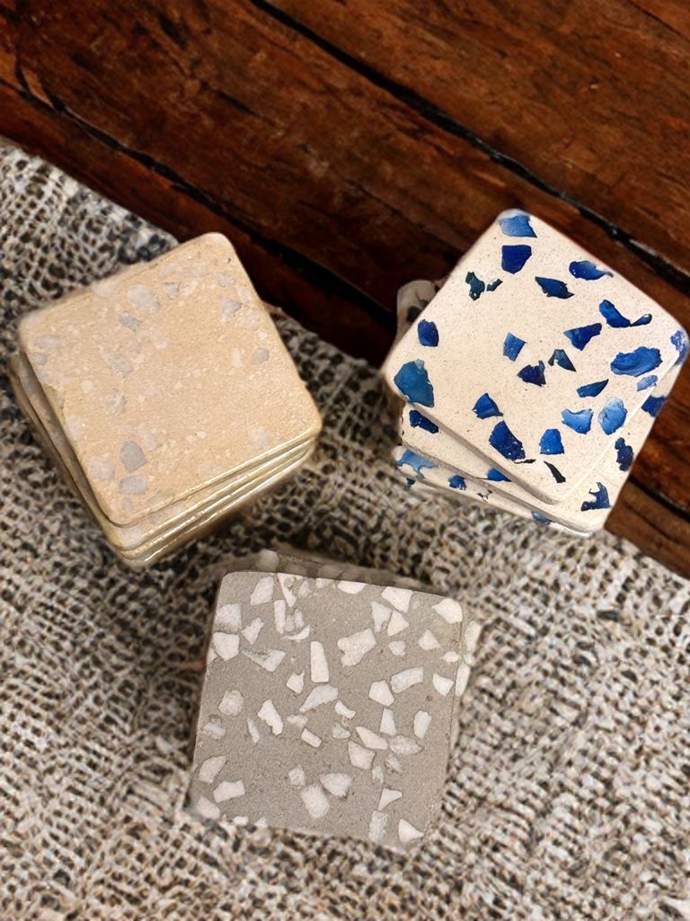 Outdoor/Indoor Concrete Terrazzo Coasters - Efreshli