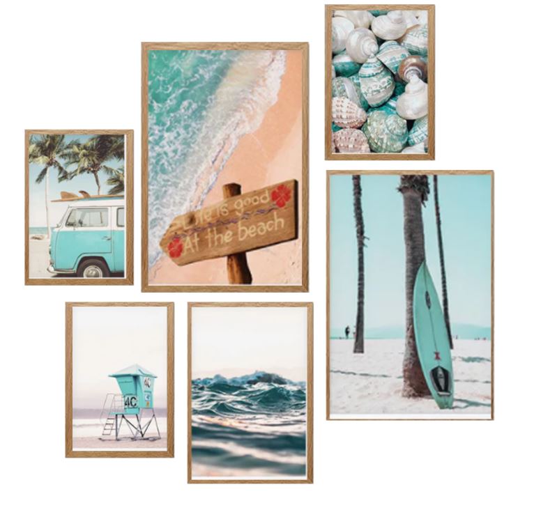 Set of 6 Beach Prints - Efreshli