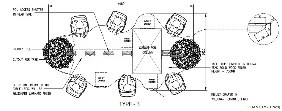 MBC organic shape workstation type B - Efreshli