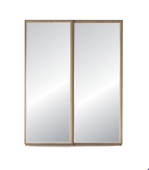 MDF Sliding Doors Wardrobe With Full-Length Mirrors and HPL Finish ...