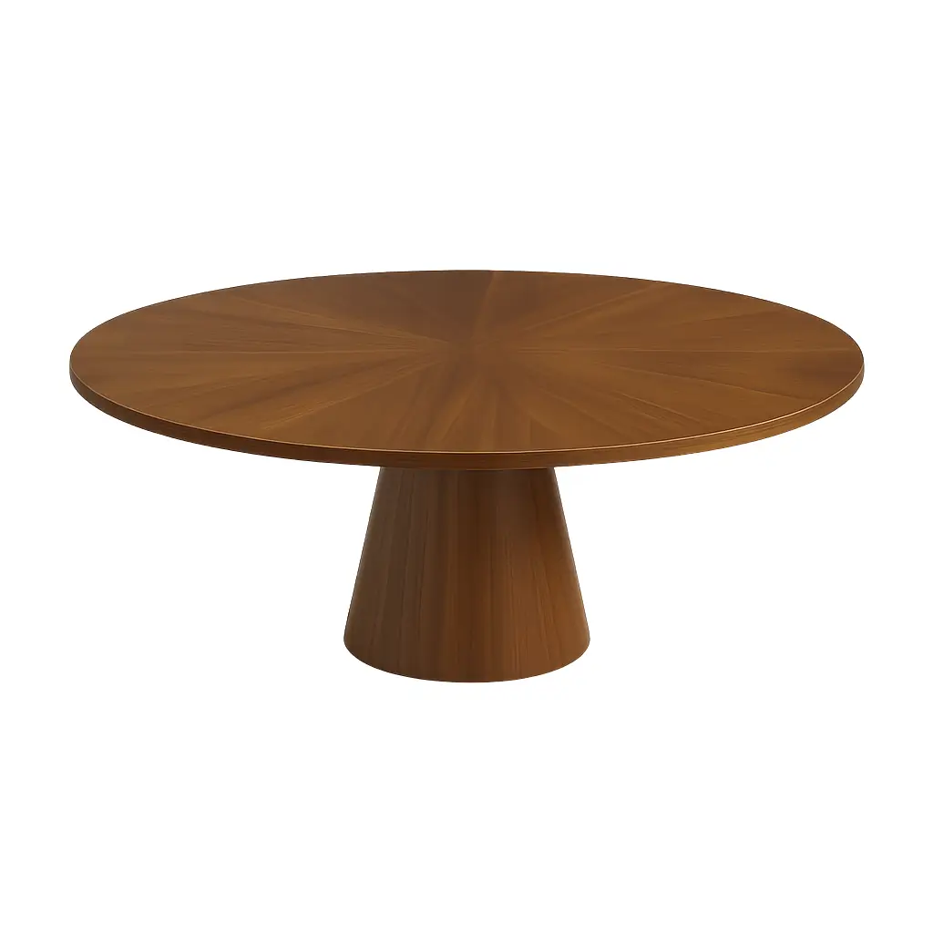 New Destiny Wood Coffee Table | Walnut Round Table - Efreshli