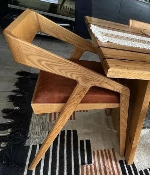 Zok Dining Chair – Solid Wood Frame With Upholstered Seat - Efreshli