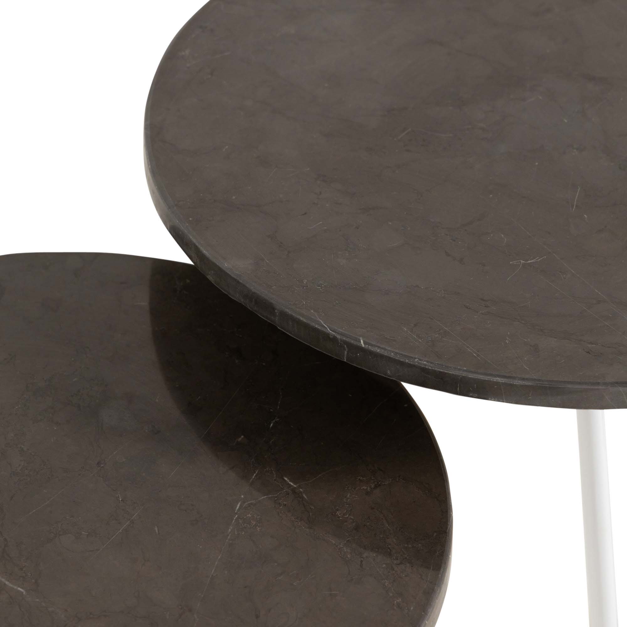 Wisaal Side Tables Set of 2 - Wooden Top - Metal Legs - Efreshli