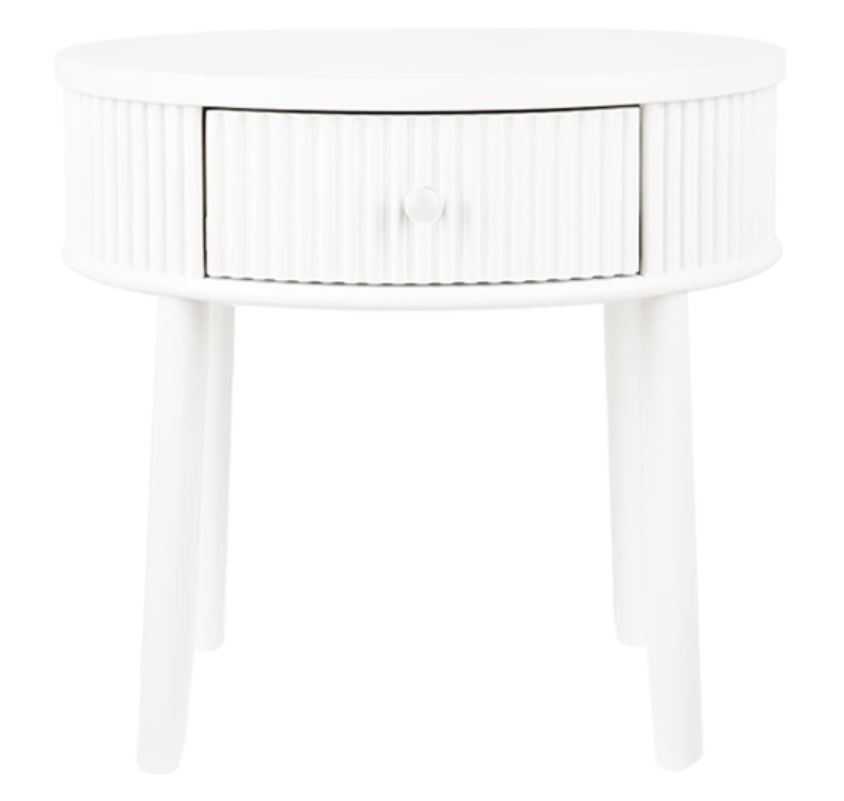 Round Night Table with Vertical Lines - Efreshli