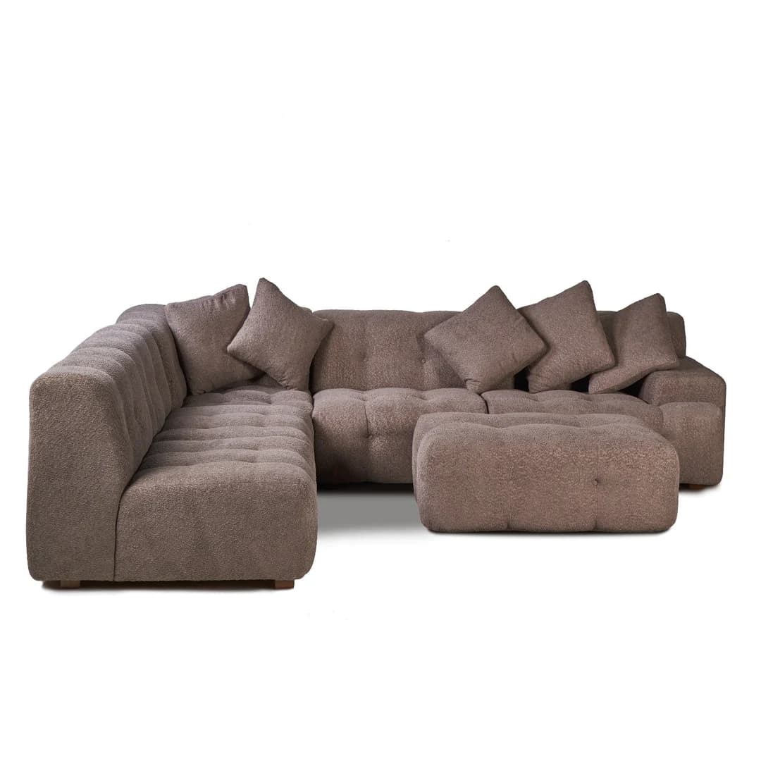 Redano Modular Sofa | L-Shape Zan Wood Frame - Efreshli