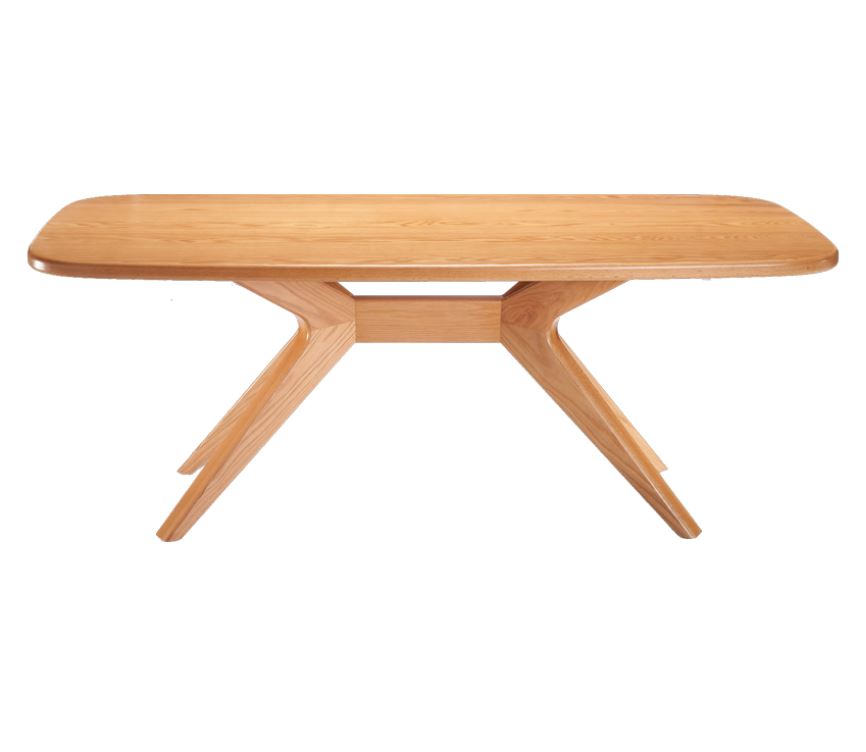 Vega Square Oak Wood Dining Table - Efreshli