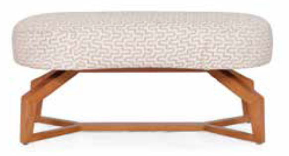 Spider Bench With Upholstered Seat & Wooden Base - Efreshli