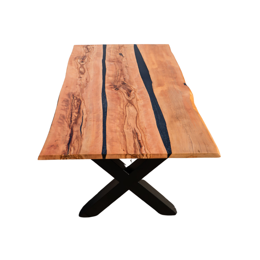 Live Edge Tree wood Dining Table for 6 - Efreshli