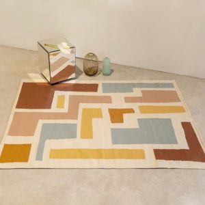 Tetris Handwoven Geometric Wool Rug - Efreshli