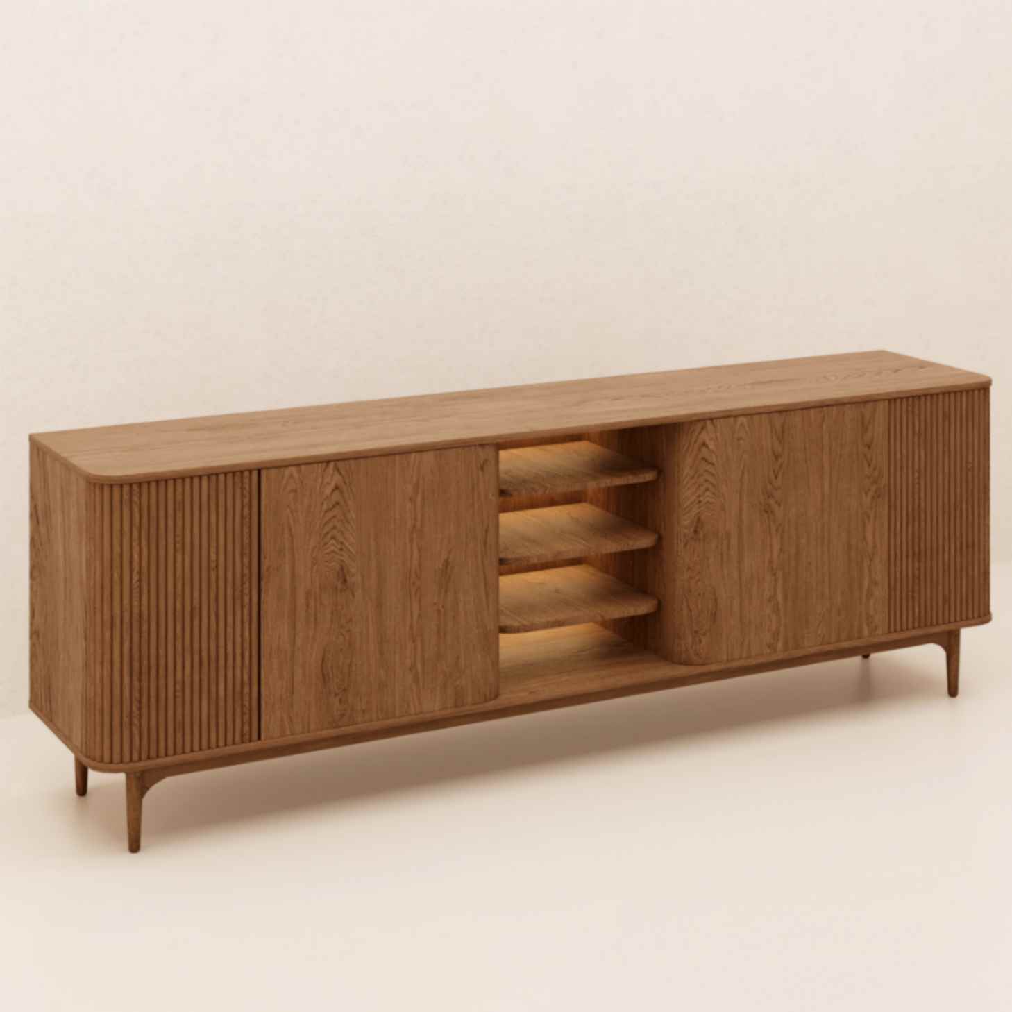 Pearl Wooden Buffet With 2 Drawers - Efreshli