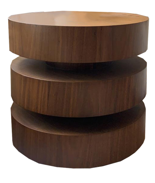 Layers Side Table - Natural Texture - Round Top - Efreshli