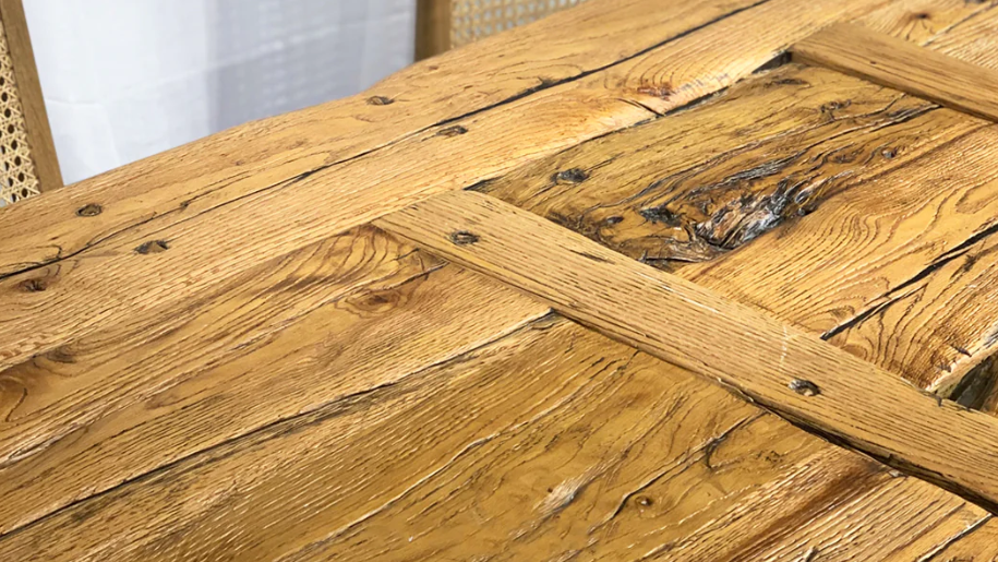 Tazia Reclaimed Massive Oak Dining Table - Efreshli