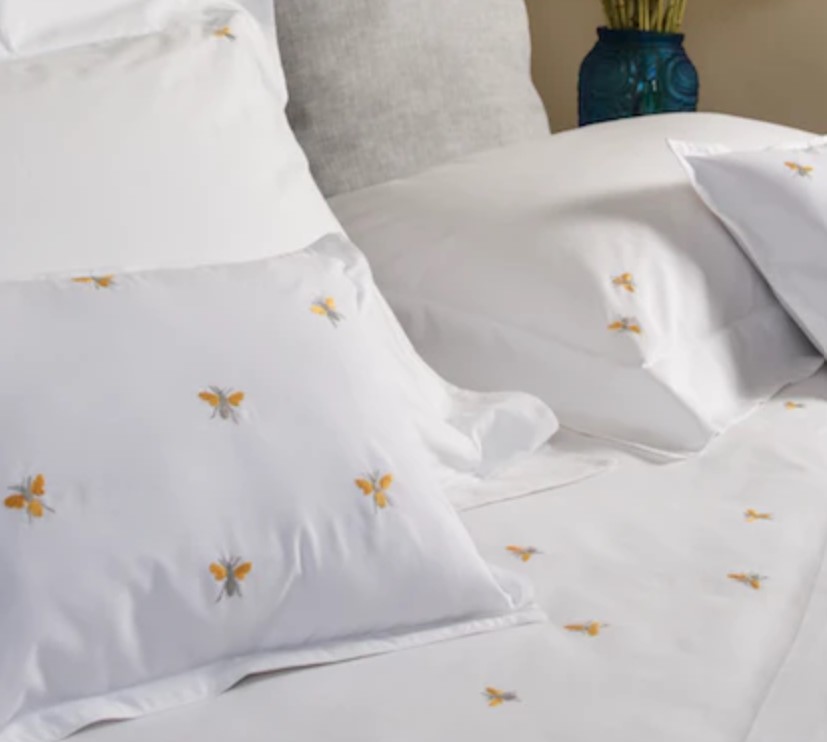 Bee Single sheet cover - yellow&grey - Efreshli