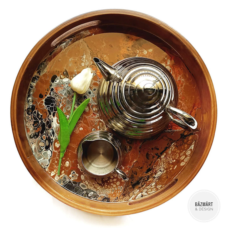 Palma Acrylic pouring Serving Tray - Efreshli