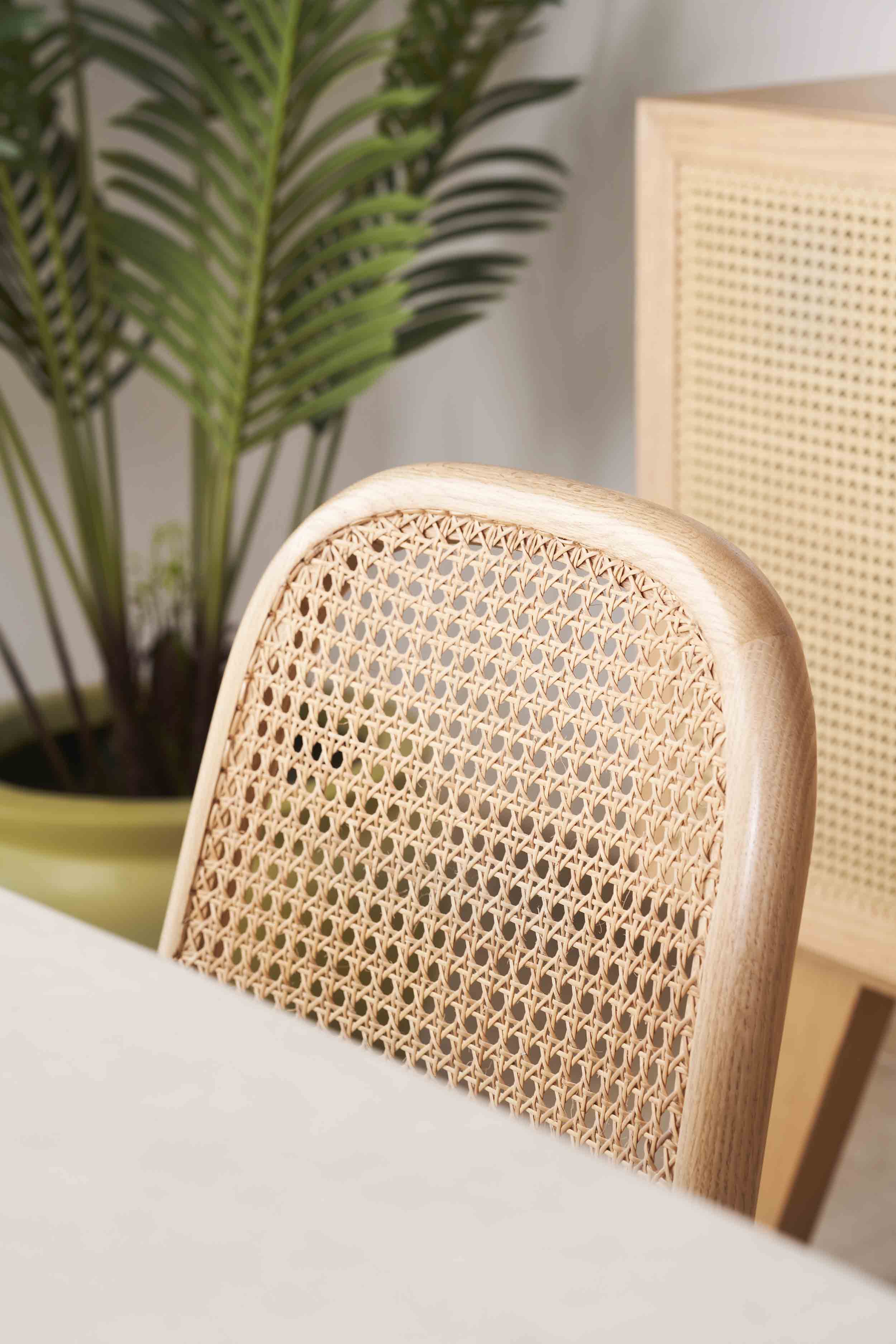 Moorea Chair – Solid Wood Frame with Cane Back - Efreshli