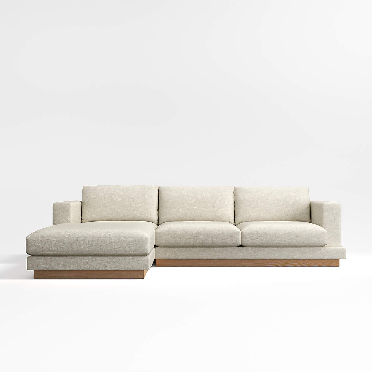 Efreshli | Vernon L-Shaped Red Beech Wood Sofa With High-Density Upholstery