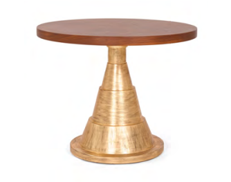 Vortex Round Dining Table | Artistic Gold Base - Efreshli