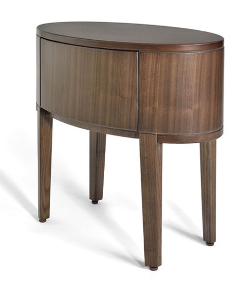 Efreshli | Candy Oval Shaped Night Table - Solid Ash With MDF