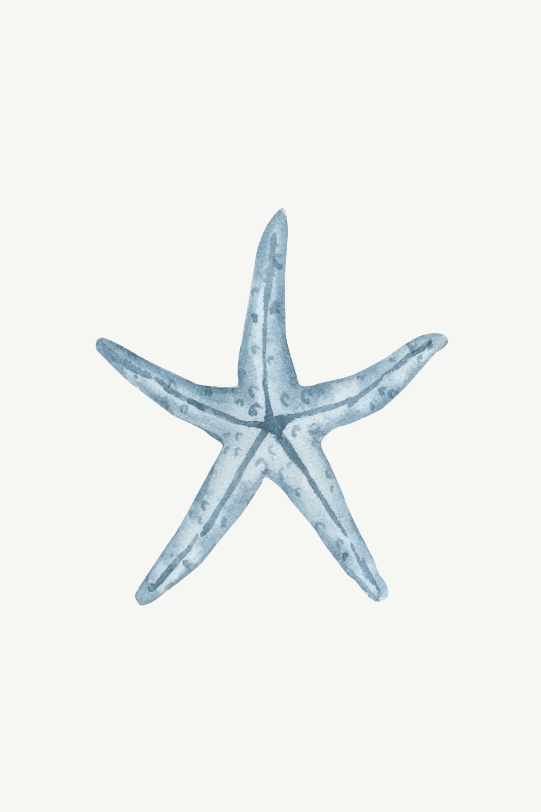 Water color Blue Starfish print - Efreshli