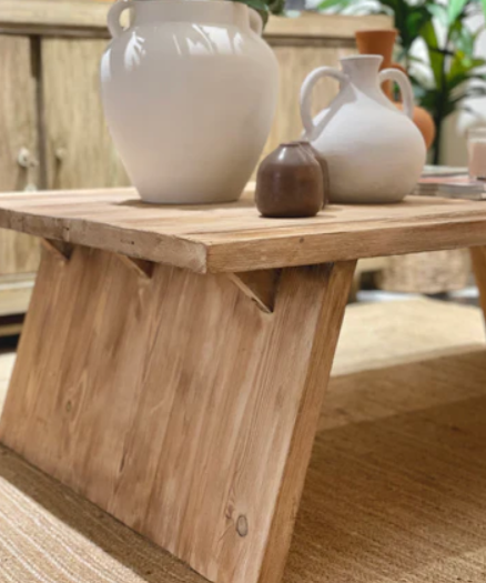 Rustic Coffee Table - Massive Beech Pine Wood - Efreshli