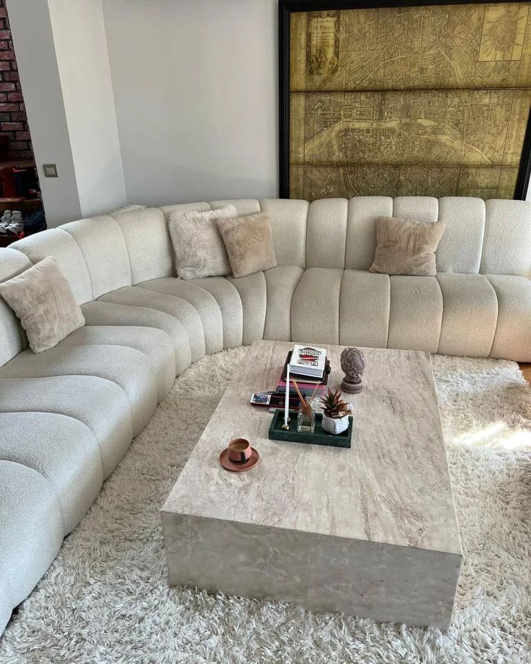 Plinth Travertine Coffee Table – Luxury Coffee Table - Efreshli