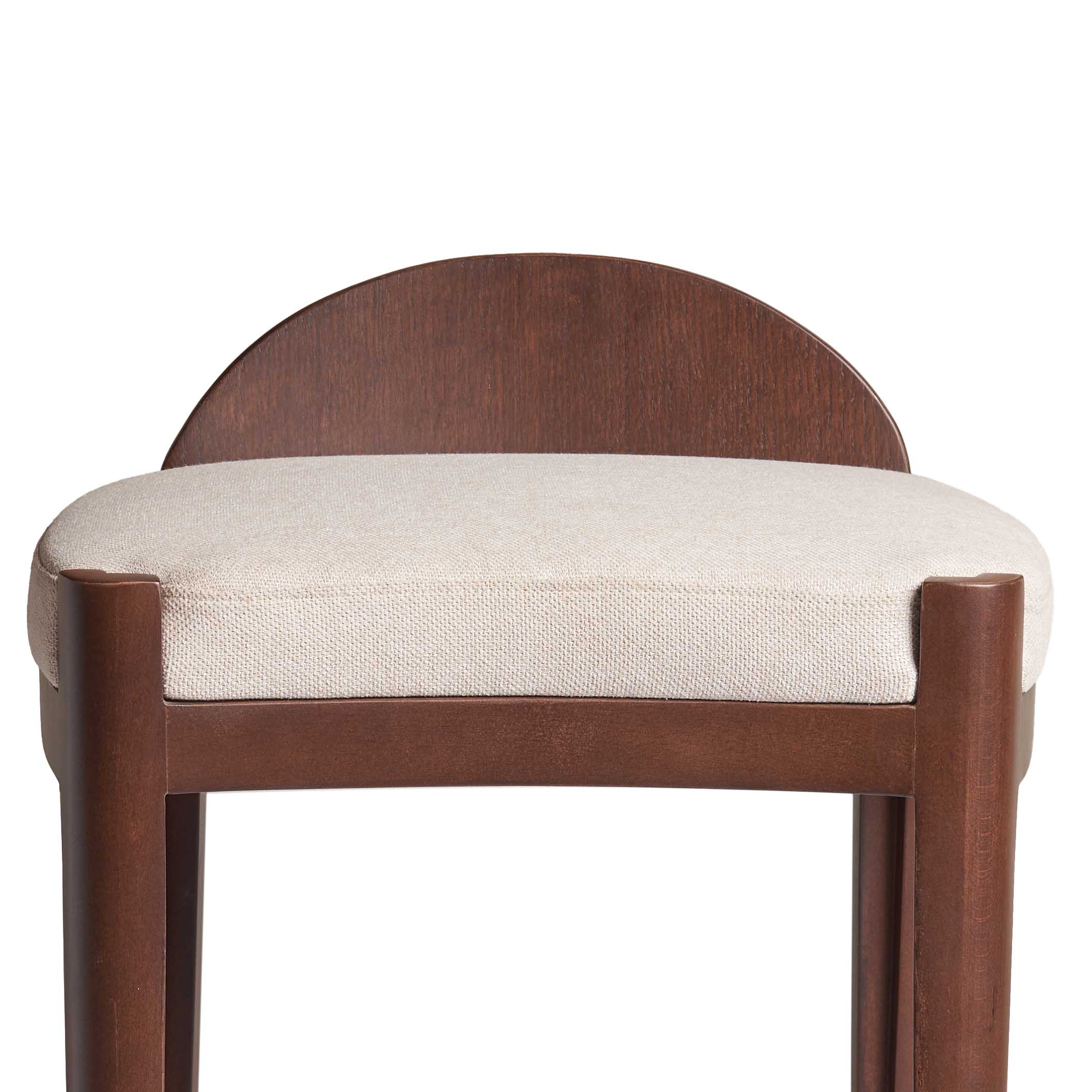 Pigeon Upholstered Bar Stool With Wooden Base and Back - Efreshli