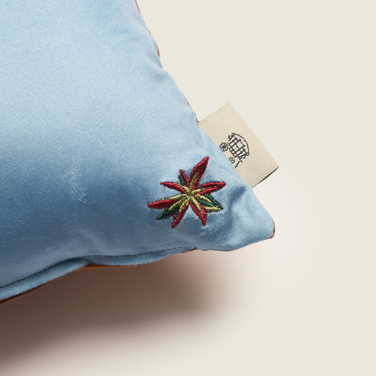 Tiger Tie - Velvet Embroidered Cushion - Efreshli