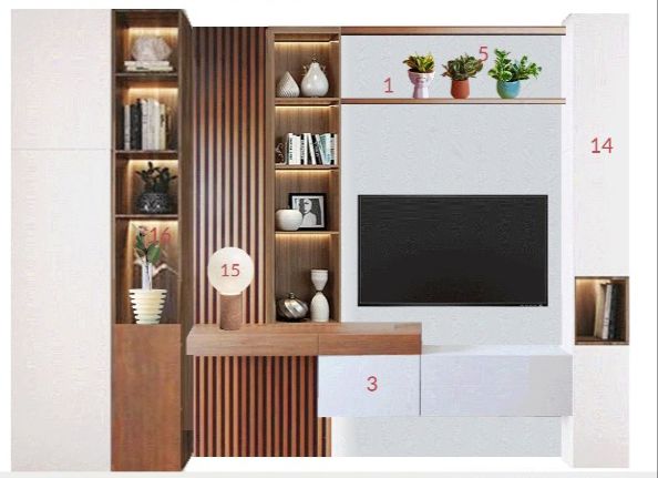 Custom Built in TV and Storage Unit - Efreshli