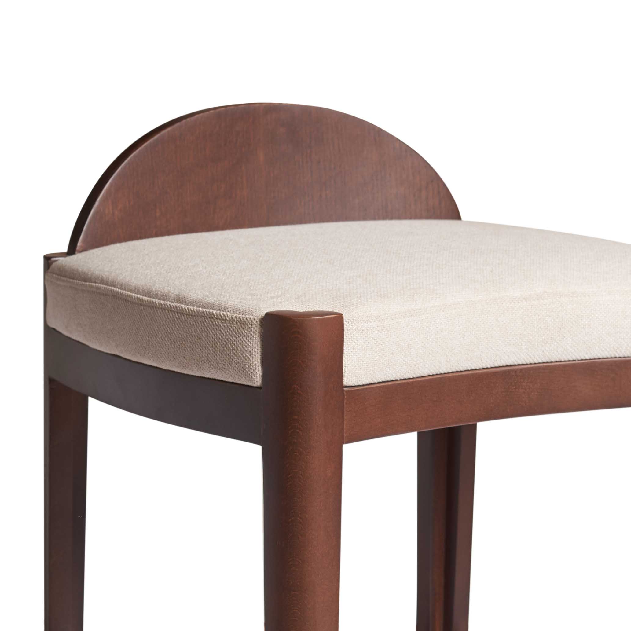 Pigeon Upholstered Bar Stool With Wooden Base and Back - Efreshli
