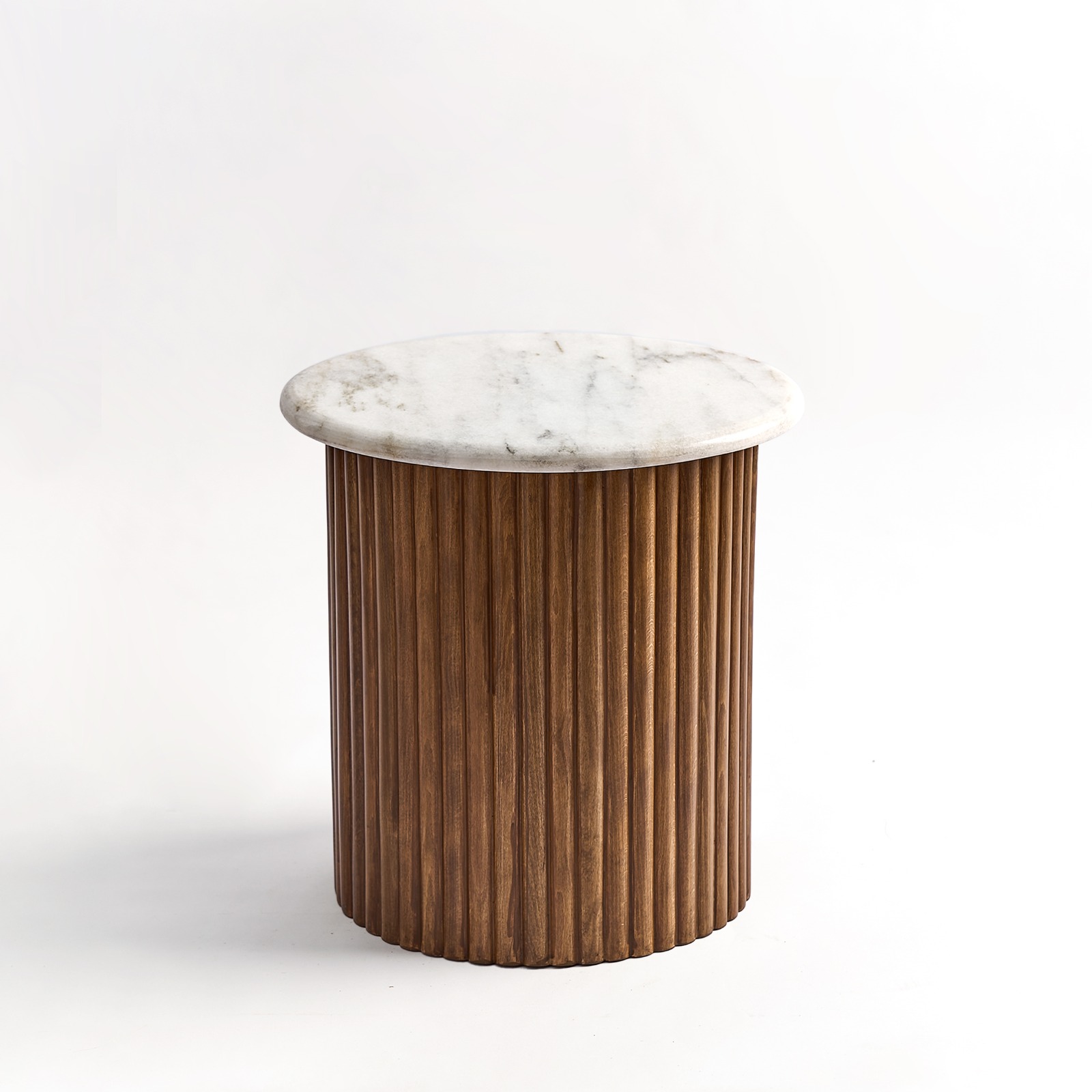 Efreshli | Short Lanes Marble Top - Side Table - Carrara - Round