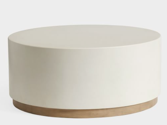 Ray White Table - Natural Oak Trim - Round Shape - Efreshli