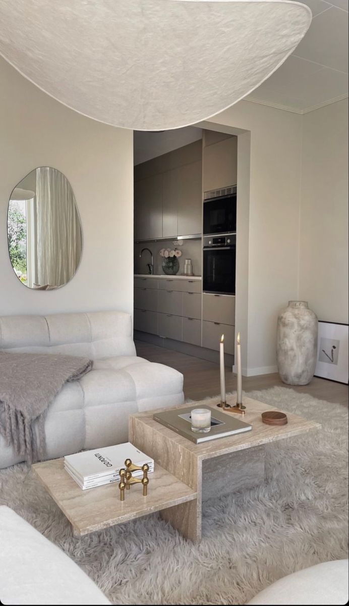 T Coffee Table - Travertine Marble - Geometric Design - Efreshli