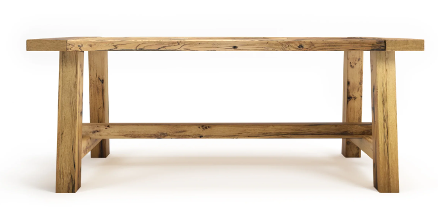 Tazia Reclaimed Massive Oak Dining Table - Efreshli