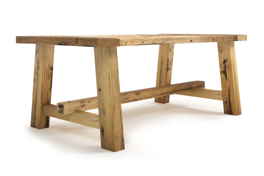 Tazia Reclaimed Massive Oak Dining Table - Efreshli