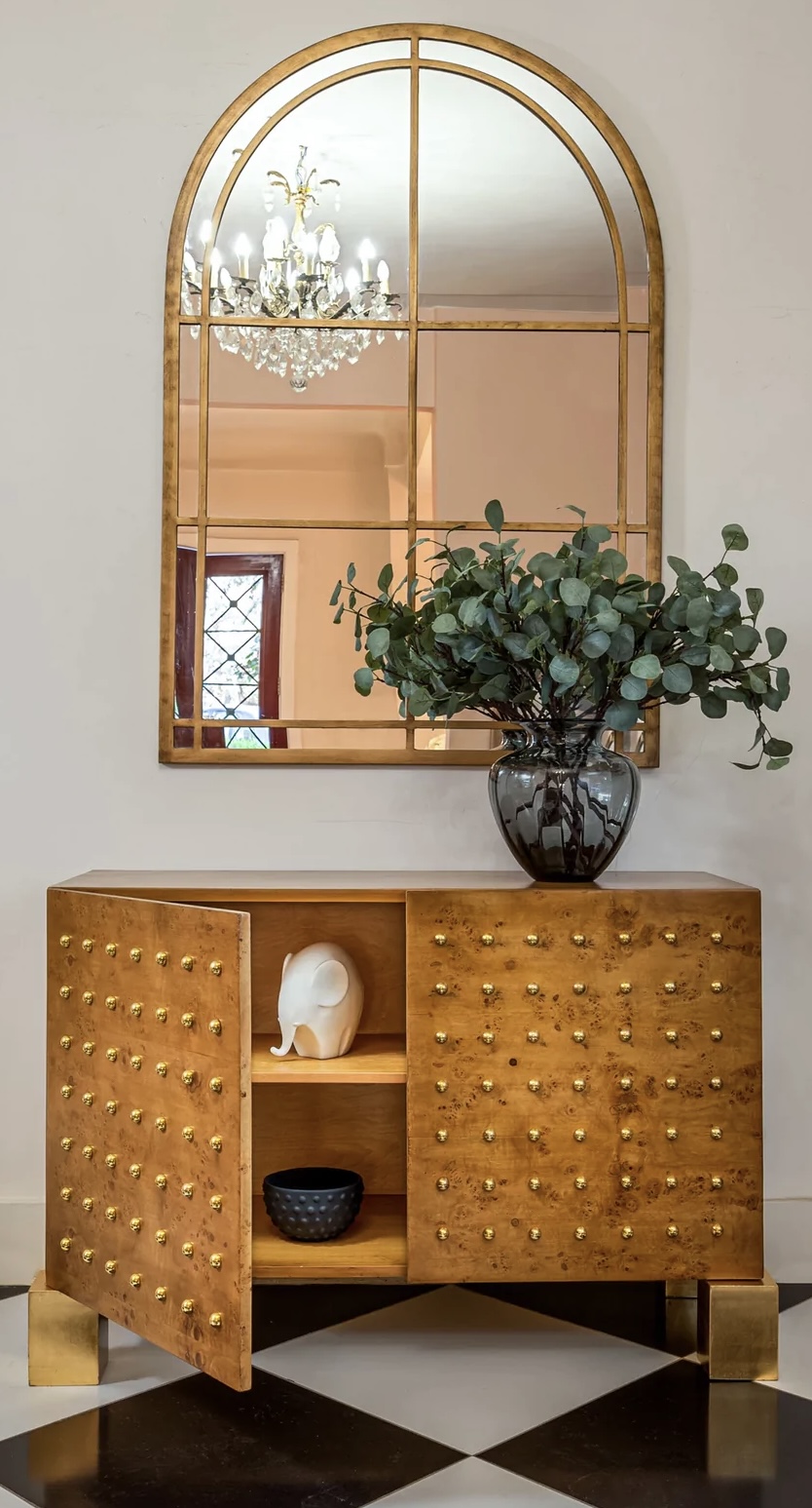 Studded Burl Cabinet - Efreshli