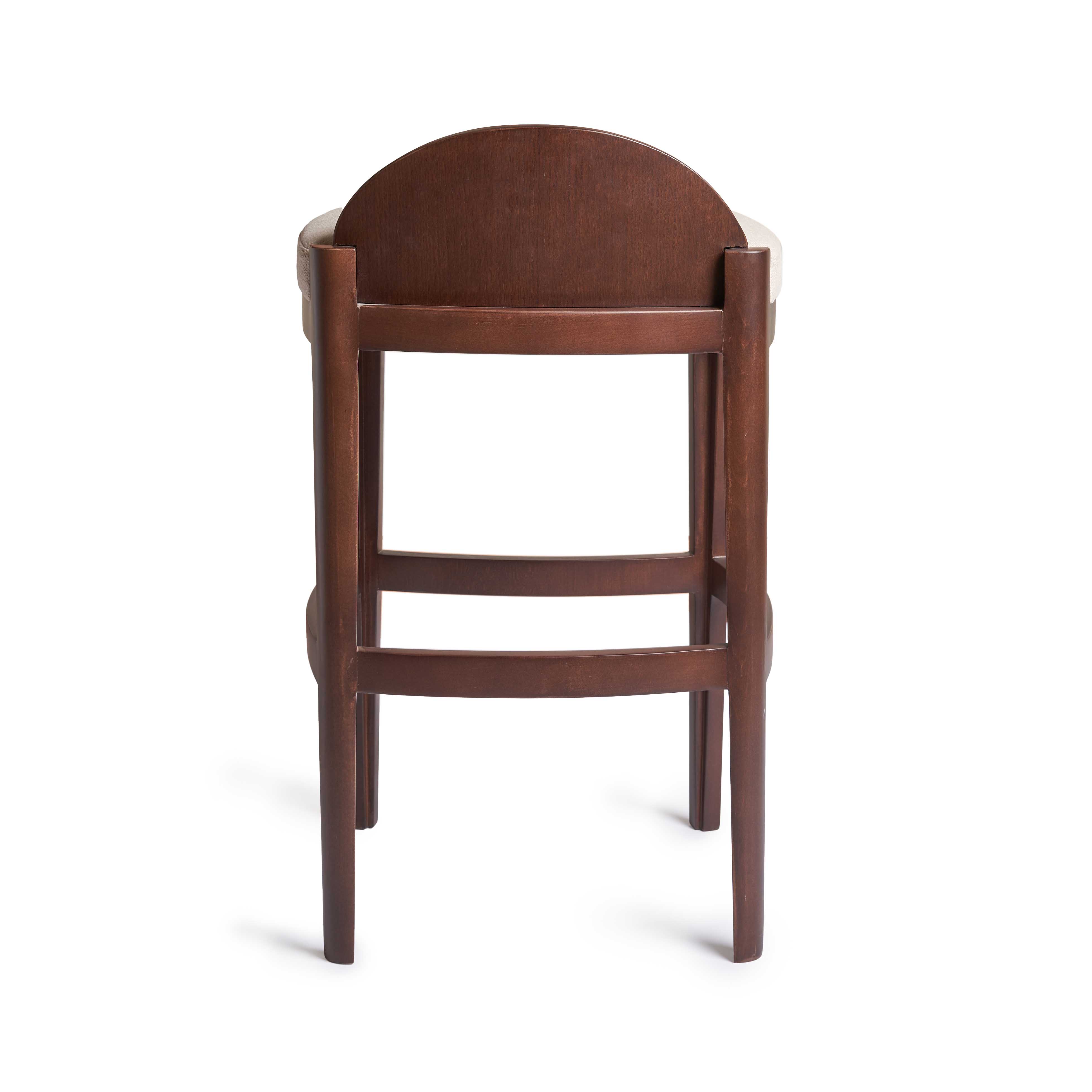 Pigeon Upholstered Bar Stool With Wooden Base and Back - Efreshli