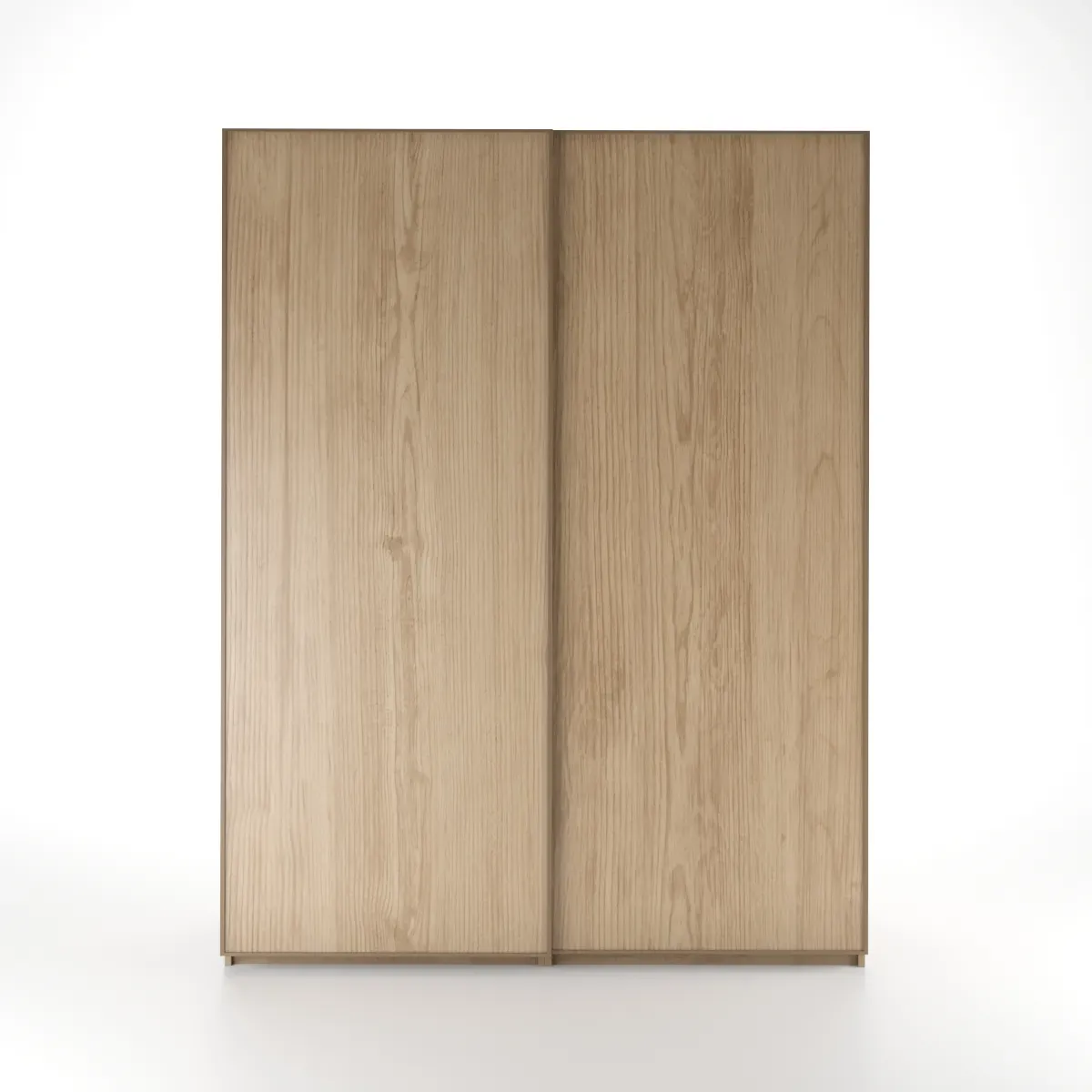 Elegant Oak Veneer Wardrobe With Sliding Doors - 160 cm - Efreshli